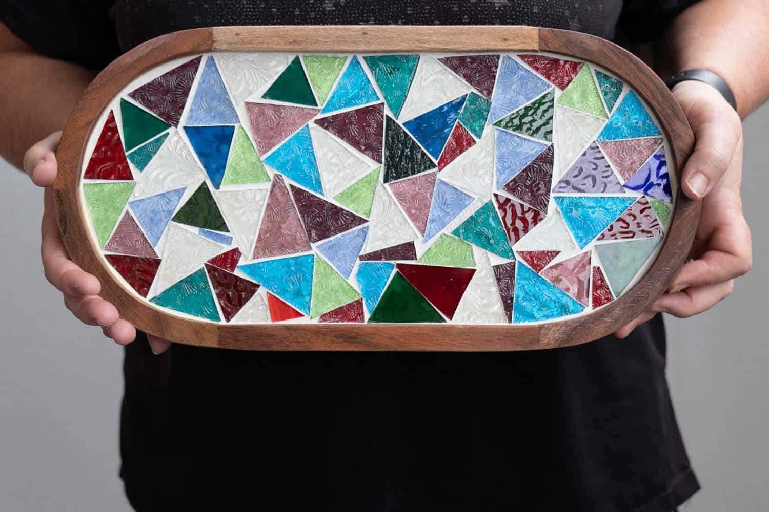 Mosaic Serving Trays at Jandowae - Western Downs Libraries